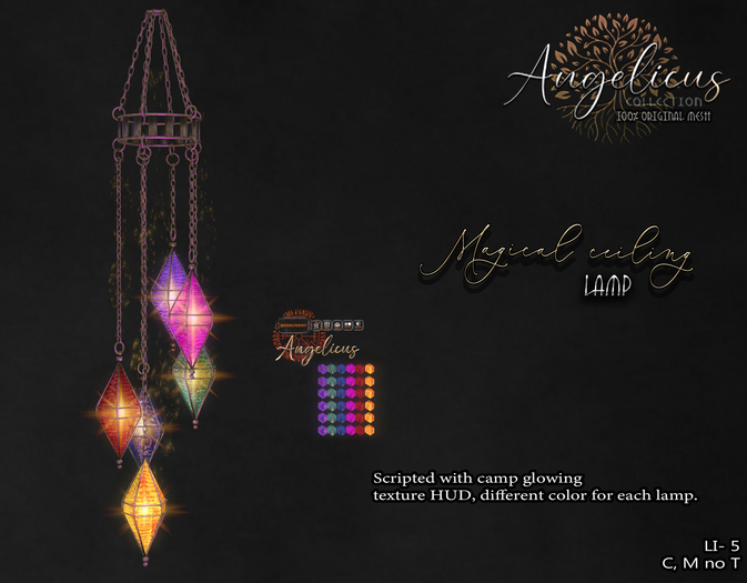 Second Life Marketplace - .AngelicUs. Magical ceiling lamp
